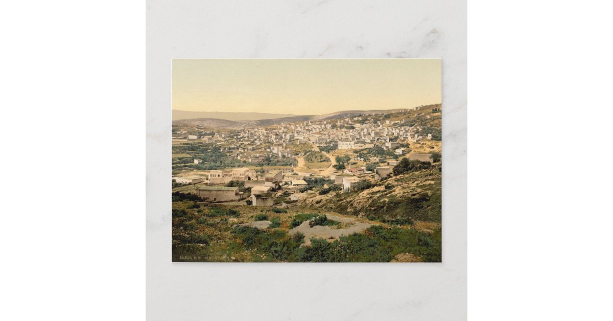 Old print of Nazareth, in the holy land Postcard | Zazzle