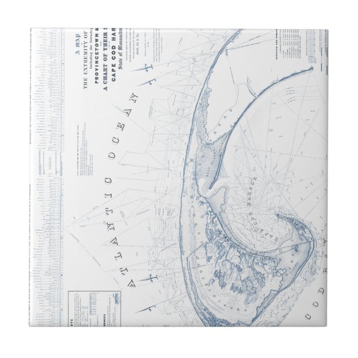 Old Provincetown Cape Cod Map Tile | Zazzle