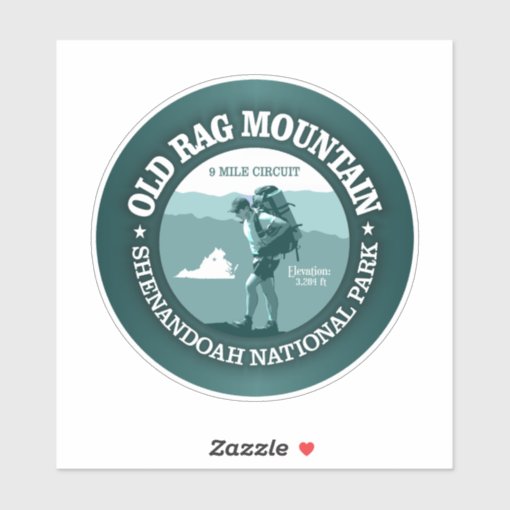 Old Rag Mountain (T) Sticker | Zazzle