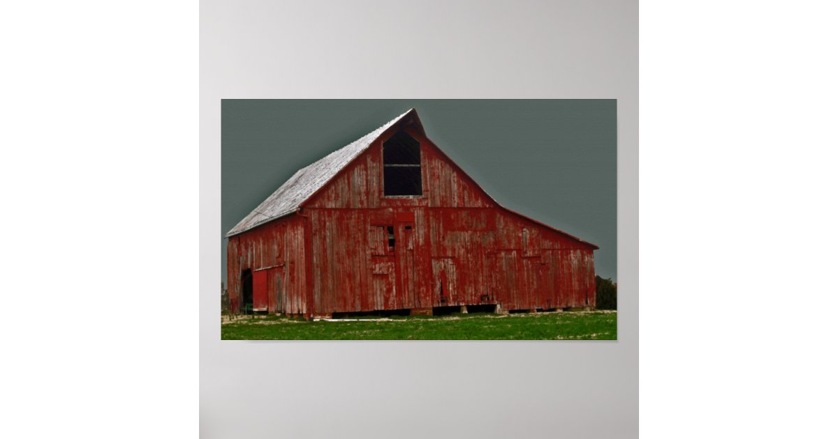 Old Red Barn Poster | Zazzle