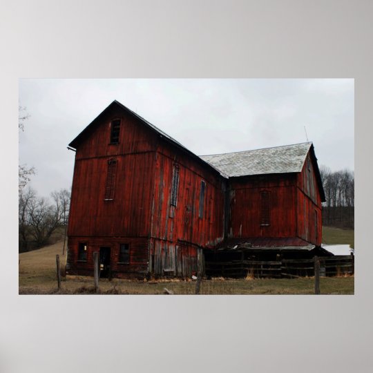 Old Red Barn Poster | Zazzle.com