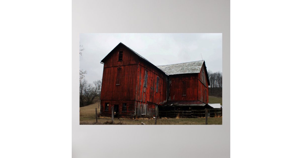 Old Red Barn Poster | Zazzle