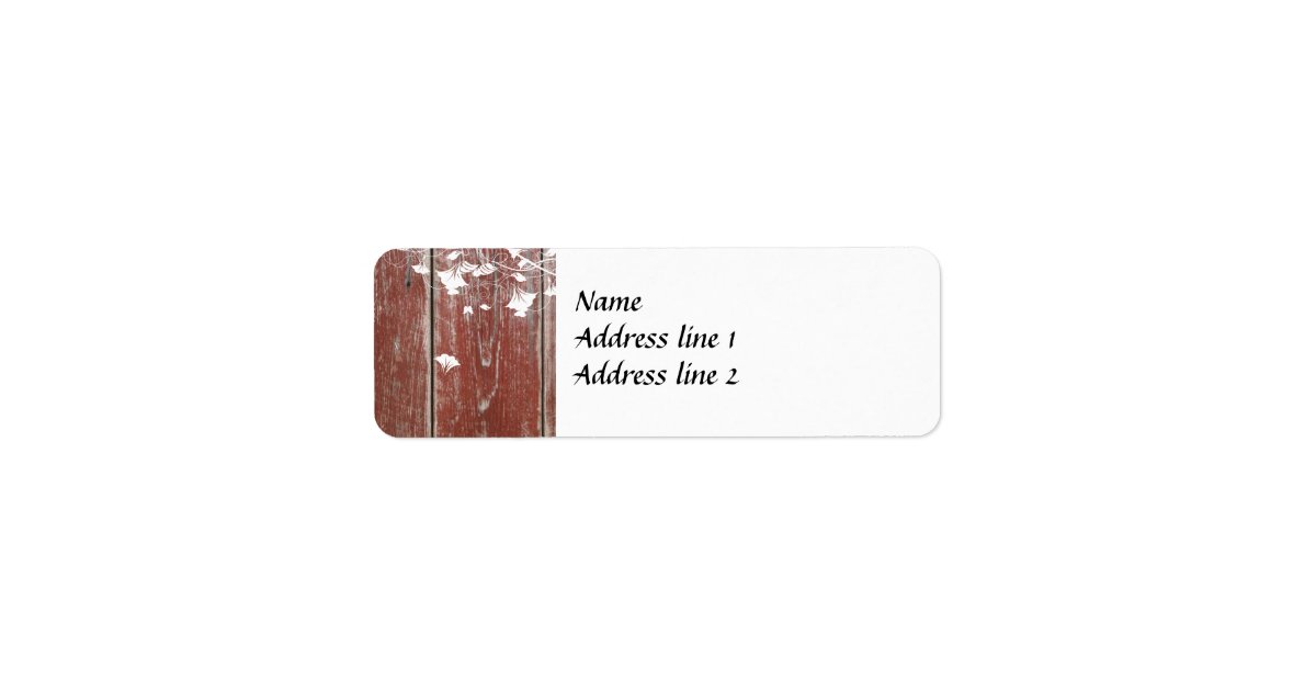 Old Red Barn Wood Address Labels | Zazzle