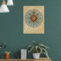 Old Renaissance windrose compass rose map print | Zazzle