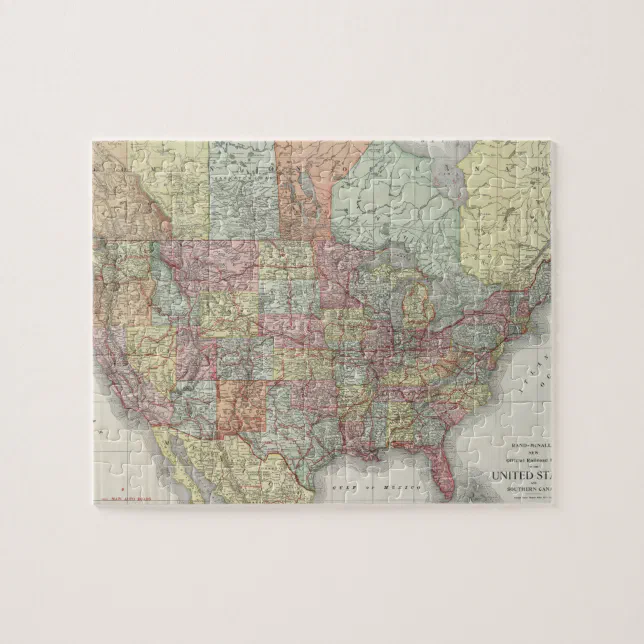 Old road map of the united states of america. jigsaw puzzle | Zazzle
