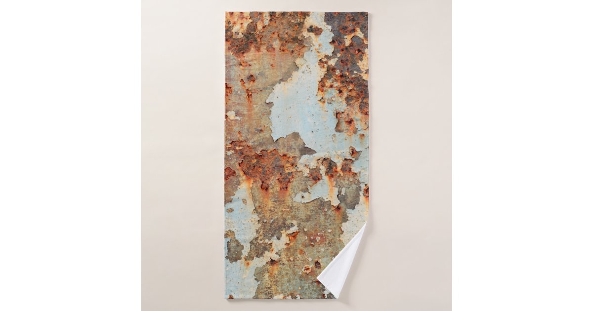 Old rust surface background and texture bath towel | Zazzle