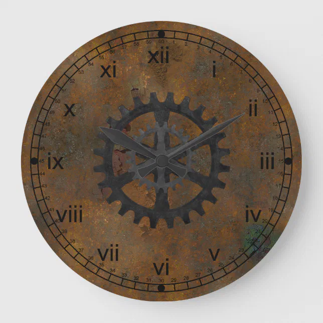 Old Rusted Look Wall Clock | Zazzle