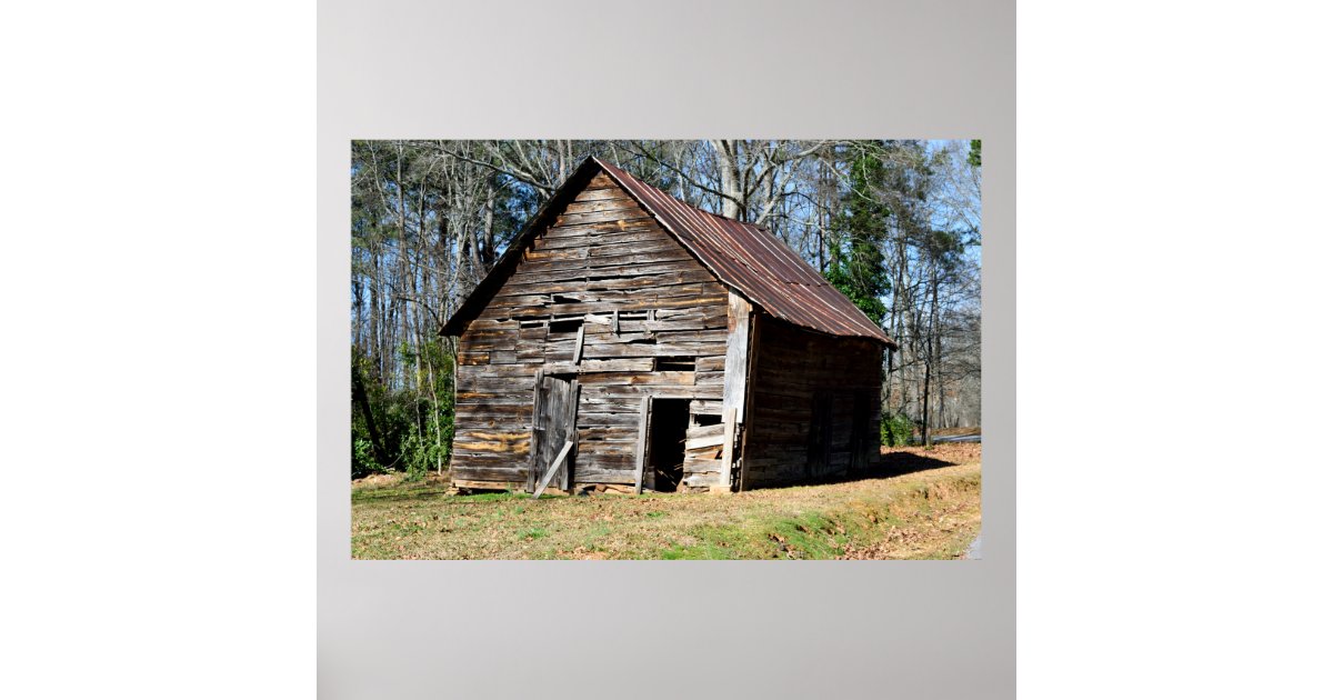 Old Rustic Barn Shed Poster | Zazzle