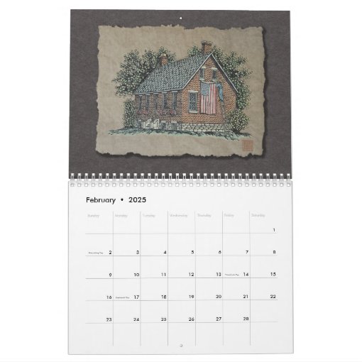 Old Rustic Buildings Calendar | Zazzle