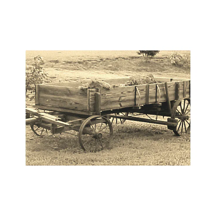 Old Rustic Farm Wagon Canvas Print | Zazzle