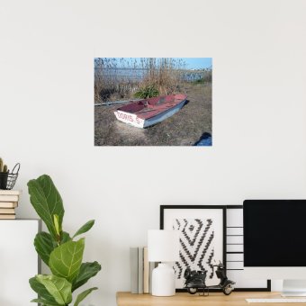 Old Rustic Row Boat Poster | Zazzle