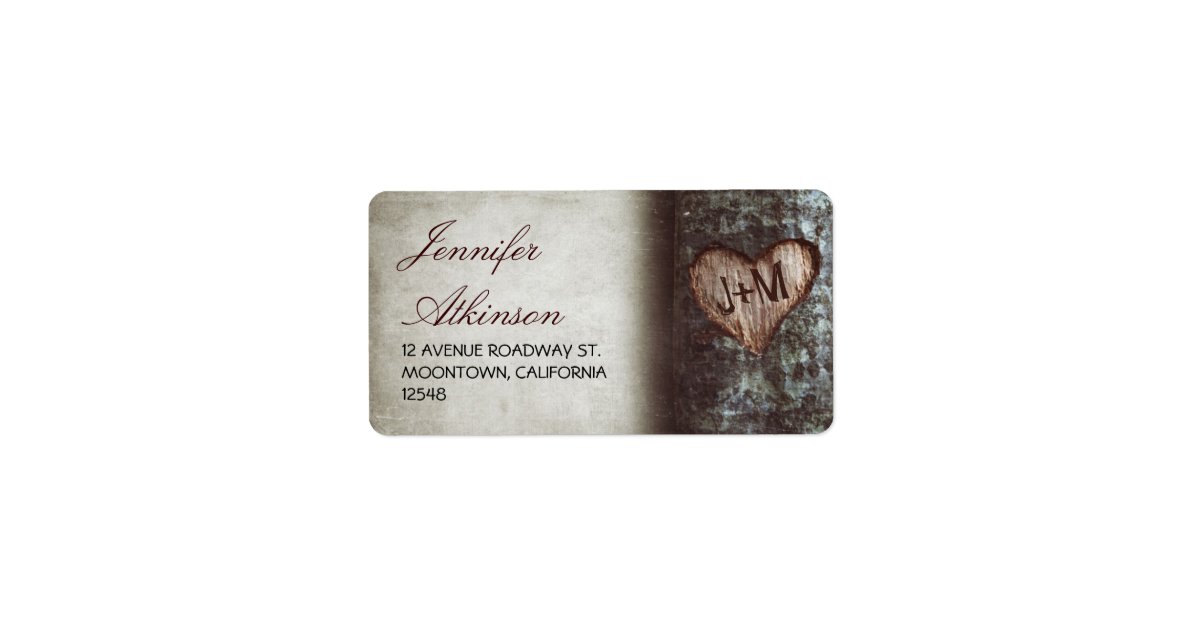 old rustic tree wedding address labels | Zazzle