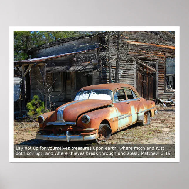 Old Rusty Car Poster | Zazzle