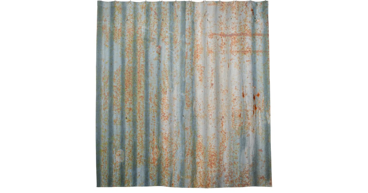 Old rusty steel wall. Old rusty steel wall texture Shower Curtain | Zazzle