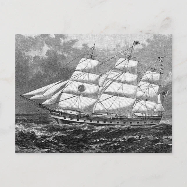 Old Sailing Ship Postcard | Zazzle