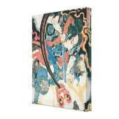 Old Samurai Killing a Monster Painting Canvas Print | Zazzle