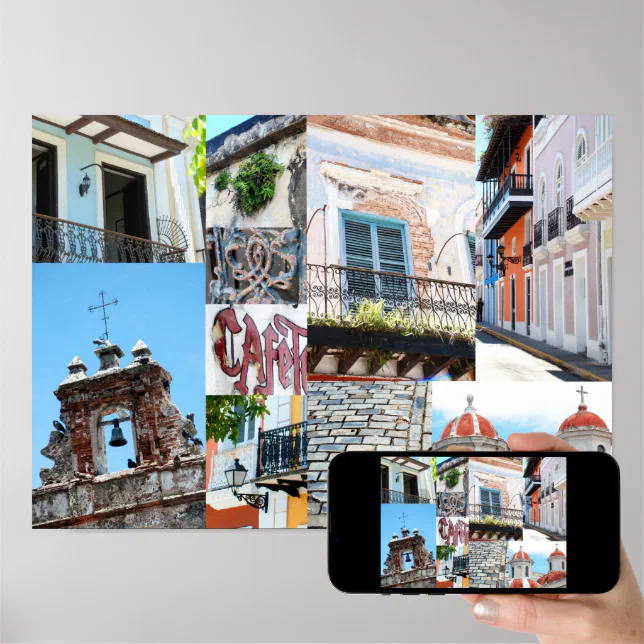 Old San Juan, Puerto Rico - Photo Collage Poster | Zazzle