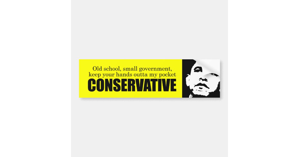 Old School Conservative Bumper Sticker | Zazzle
