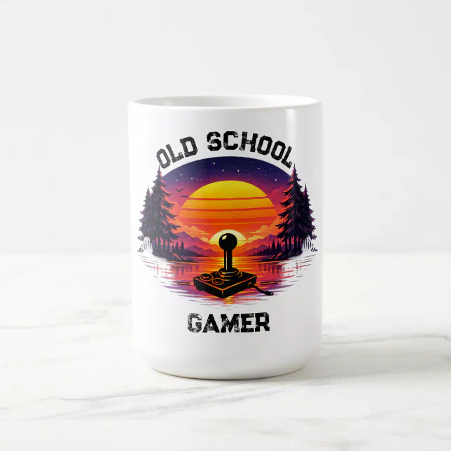Old School Gamer Retro Beach Art Coffee Mug | Zazzle
