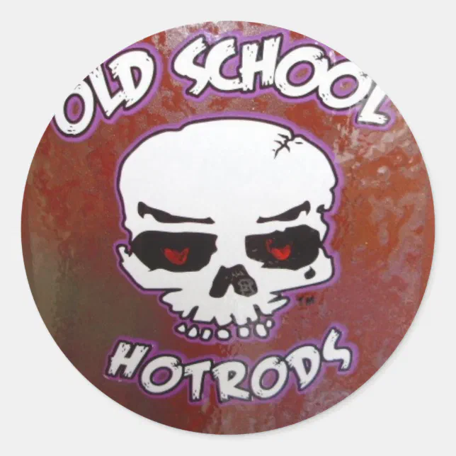 Old School Hot Rods Classic Round Sticker | Zazzle