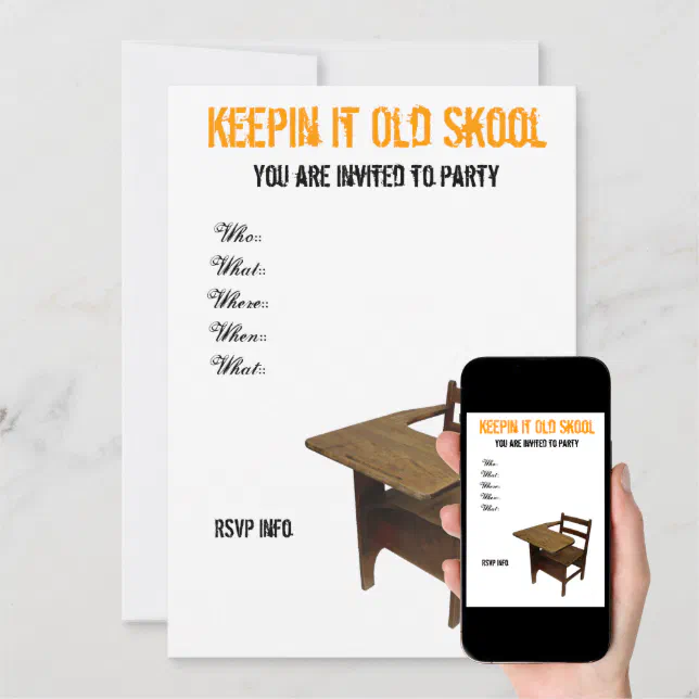 Old School Party Invitation | Zazzle