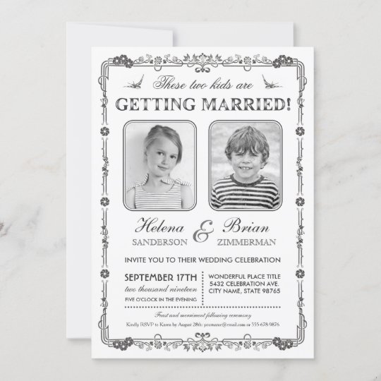 Old School Photos Wedding Invitation | Zazzle.com
