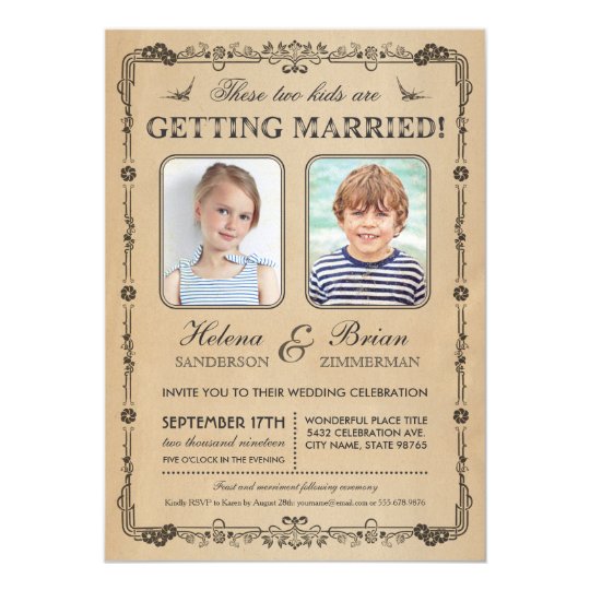 Old School Photos Wedding Invitation | Zazzle.com