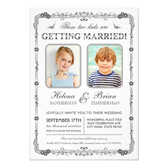 Old School Photos Wedding Invitation | Zazzle.com