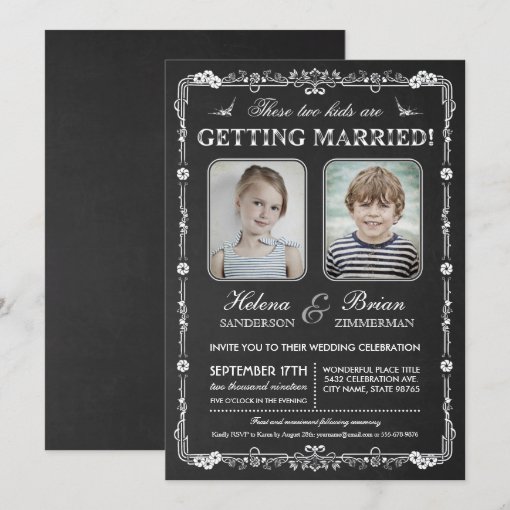 Old School Photos Wedding Invitation | Zazzle