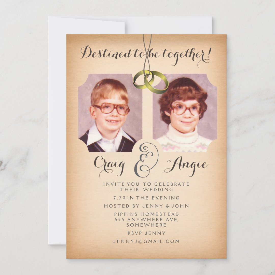 Old School Photos Wedding Photo Invite | Zazzle