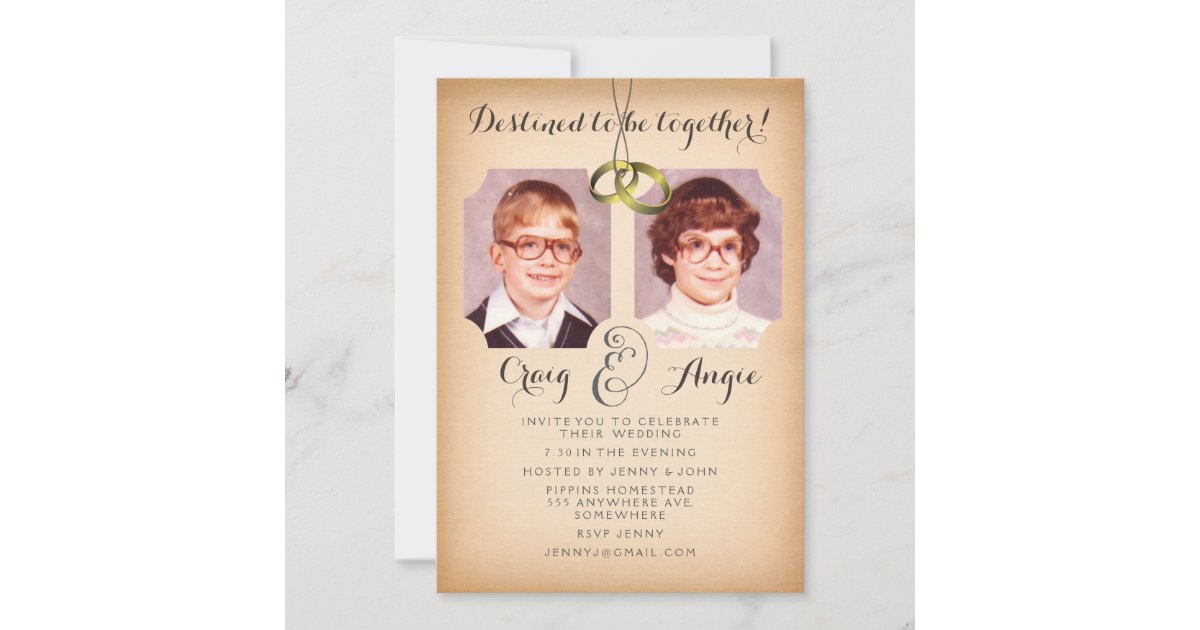 Old School Photos Wedding Photo Invite | Zazzle