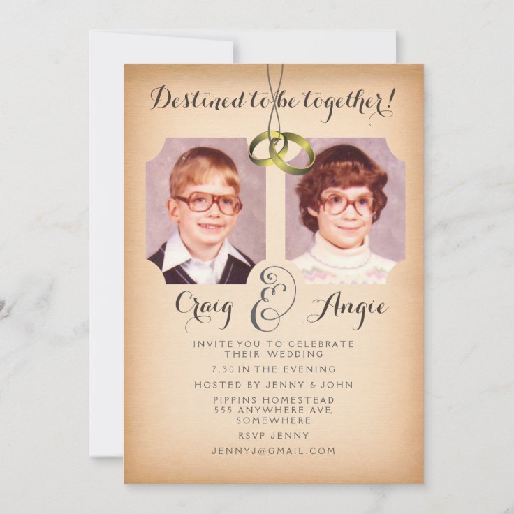 Old School Photos Wedding Photo Invite | Zazzle