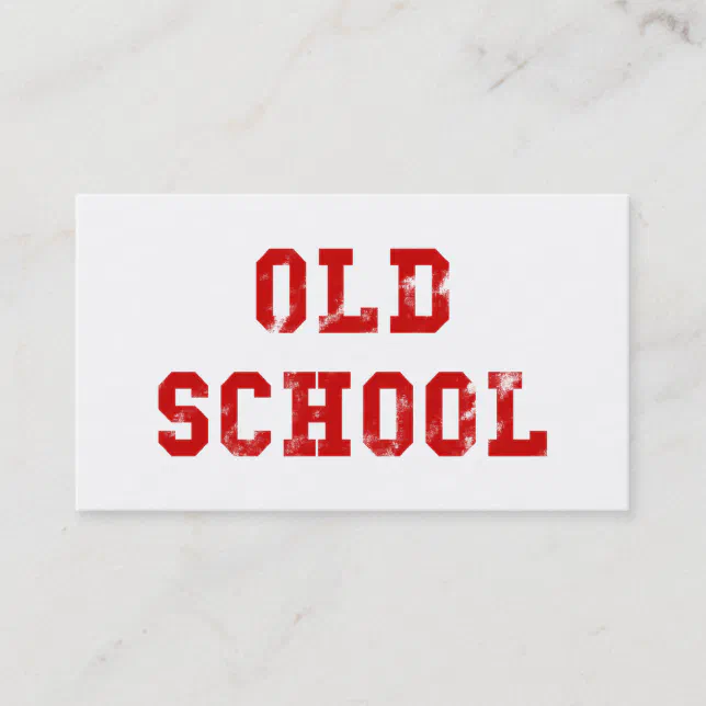 Old School Red Business Cards | Old skool gifts | Zazzle