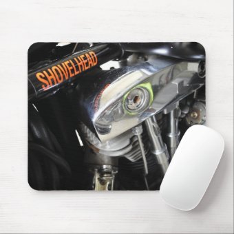 Old School Shovelhead Motorcycle Mouse Pad | Zazzle
