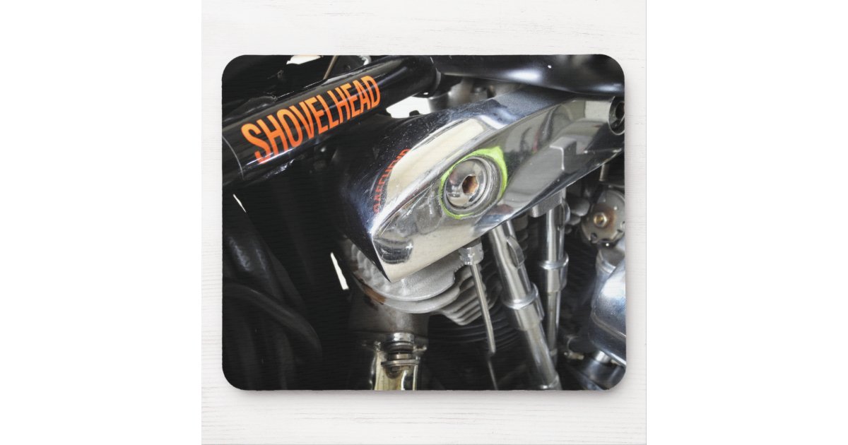 Old School Shovelhead Motorcycle Mouse Pad | Zazzle