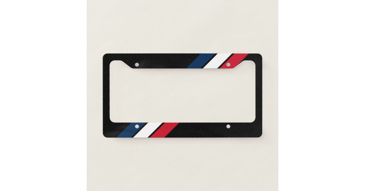 Old School Striped 70s 80s Retro Racing Stripes License Plate Frame ...