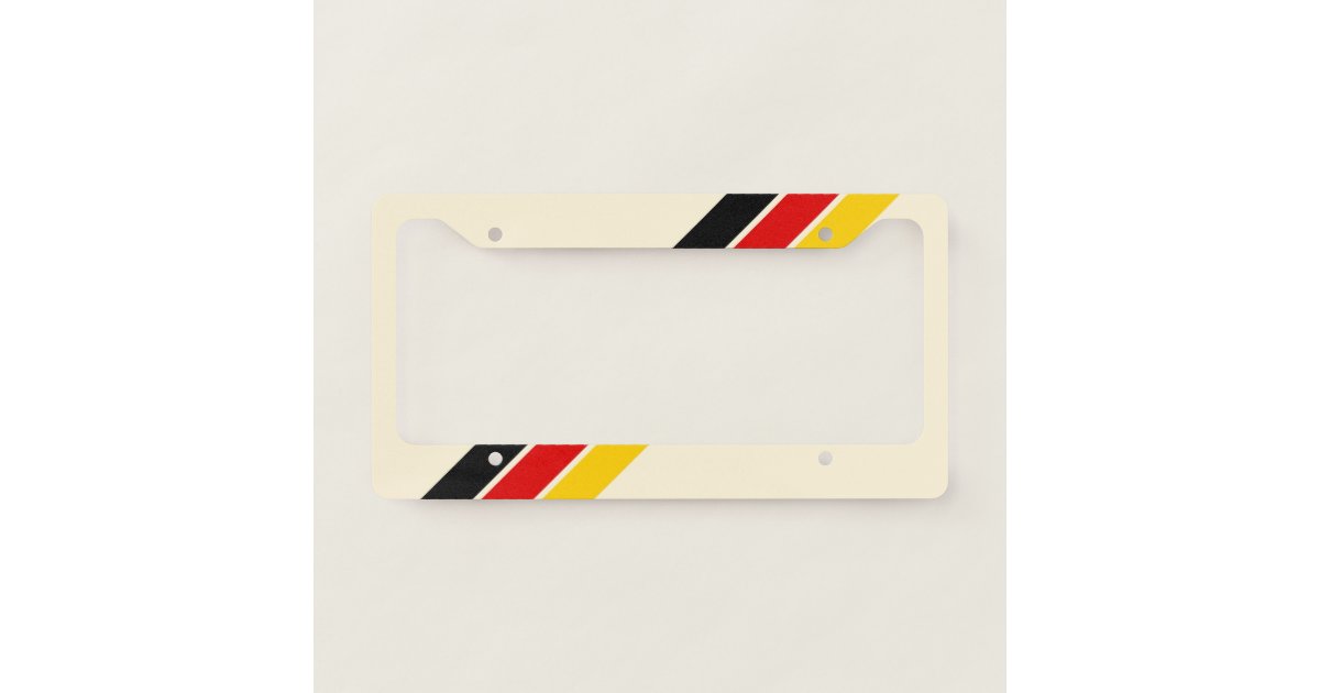 Old School Striped 70s 80s Retro Racing Stripes License Plate Frame ...