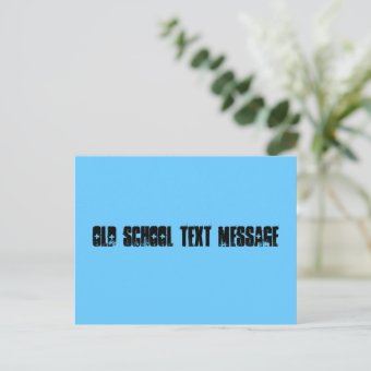 Old school text message postcard | Zazzle