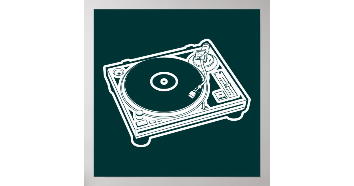 Old School Turntable Poster | Zazzle