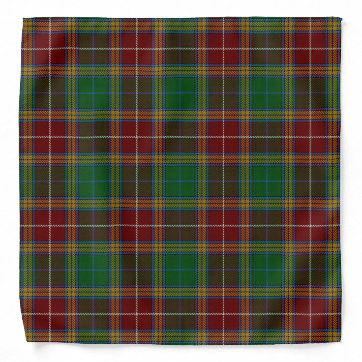 Old Scotsman Clan Baxter Tartan Plaid Bandana | Zazzle