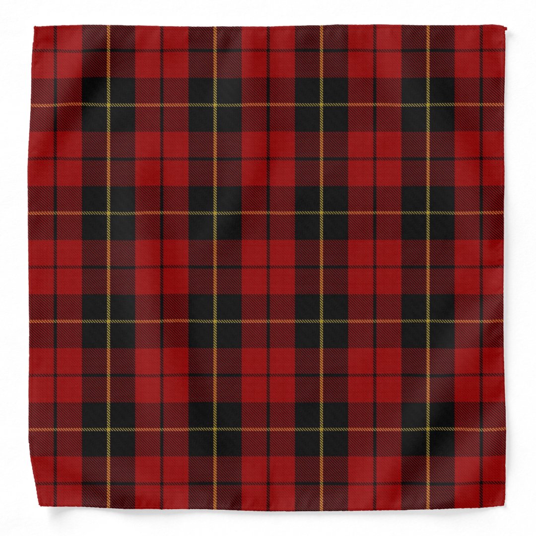 Old Scotsman Clan Wallace Tartan Plaid Bandana | Zazzle
