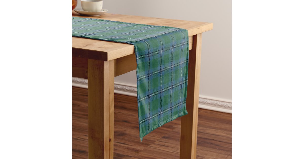 Old Scottish Clan Irvine Irwin Tartan Plaid Short Table Runner | Zazzle