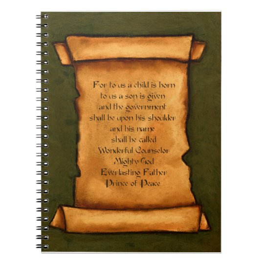 Old Scroll: Scripture, Bible Verse: Isaiah Notebook | Zazzle.com
