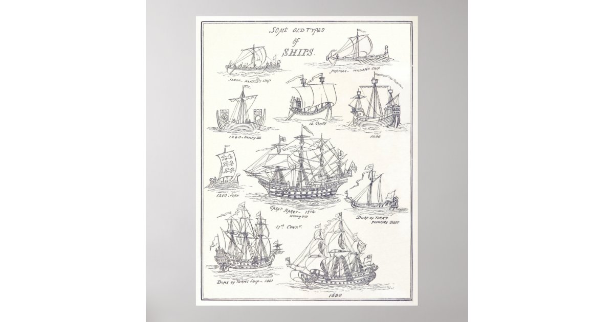 Old Ships Poster | Zazzle