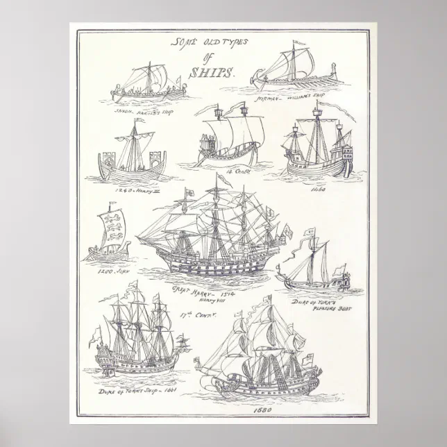 Old Ships Poster | Zazzle