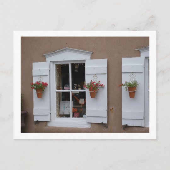 Old Shutter Windows Santa Fe New Mexico Postcard | Zazzle.com