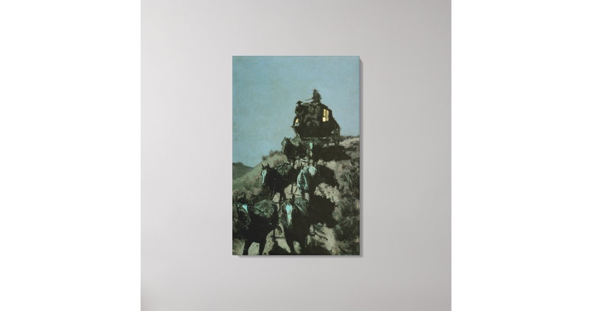 Old Stage Coach of the Plains by Remington Canvas Print | Zazzle