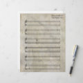Old Stained Blank Sheet Music Piano Staves | Zazzle