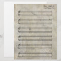 Old Stained Blank Sheet Music Piano Staves | Zazzle