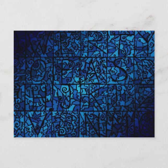 Old stained-glass window postcard | Zazzle